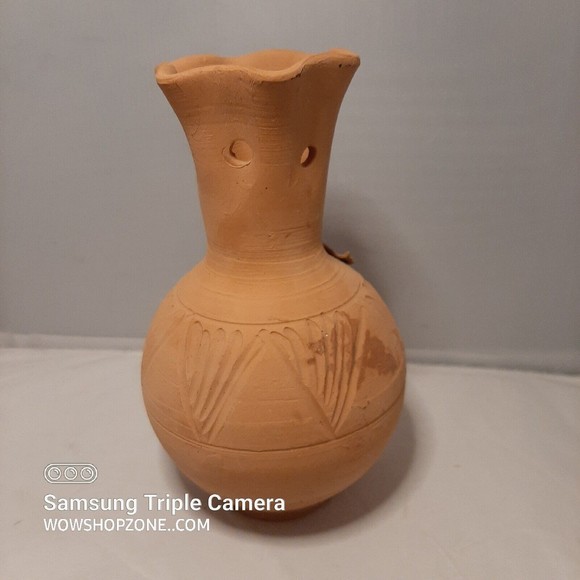 Hand Crafted | Accents | Vintage Sgraffito Handmade Vase 3d Floral ...
